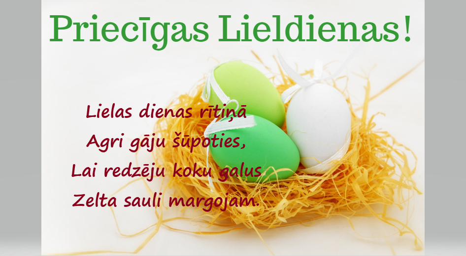 Priecīgas Lieldienas! - Izglītības pārvalde
